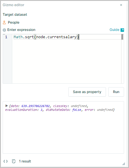 Advanced mathematical operations | Orgvue Gizmo Cookbook