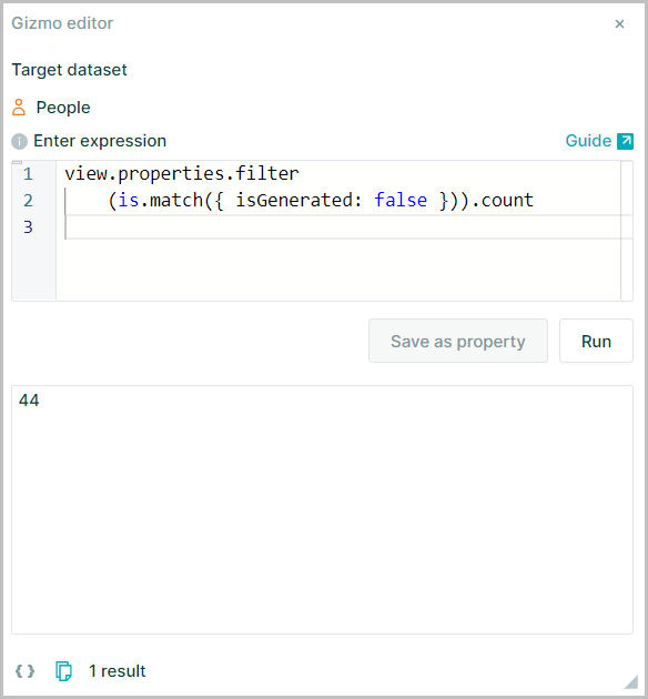 Viewing properties | Orgvue Gizmo Cookbook