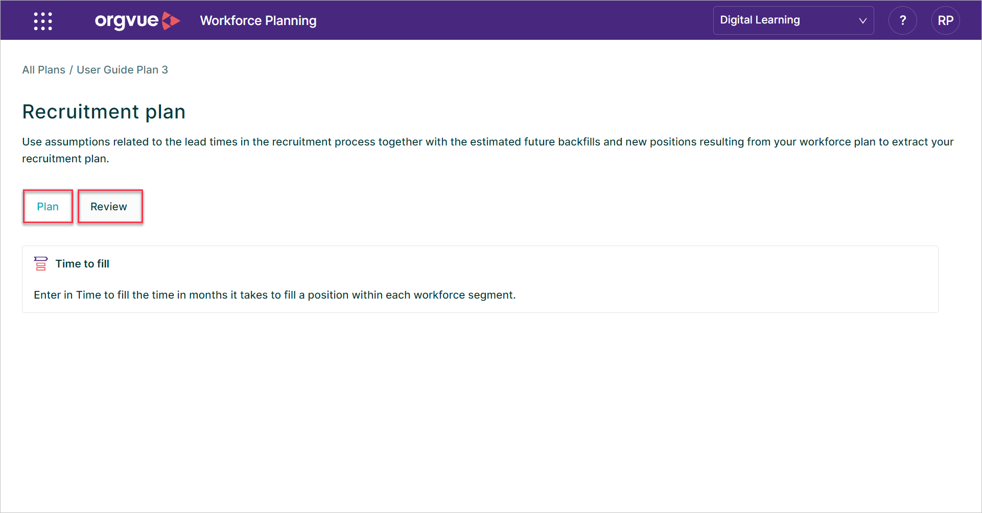 Recruitment Plan | Workforce Planning User Guide